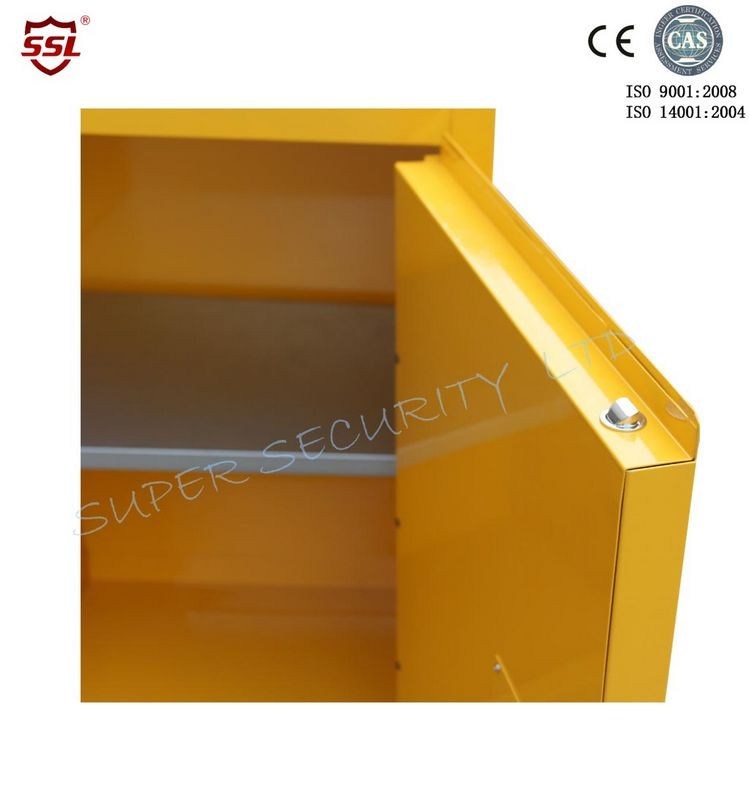 Yellow Powder Coated Flammable Chemical Storage Cabinets For Laboratory ...