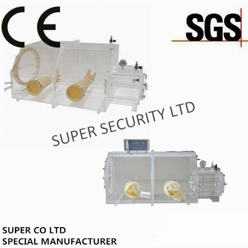 Acylic Laboratory Glove Box / Vacuum Glove Box For Testing Under Sealed ...