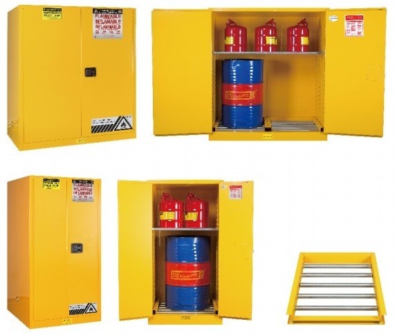 3Point Locking Chemical Flammable Storage Steel Cabinet 100 Lbs FM