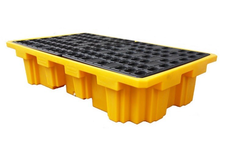Covered Polyethylene IBC Containment Pallet Chemical Resistance Outdoor ...