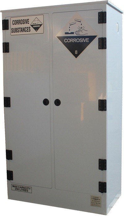 Lab Solvent Plastic Double Door Small Corrosive Cabinet White ...
