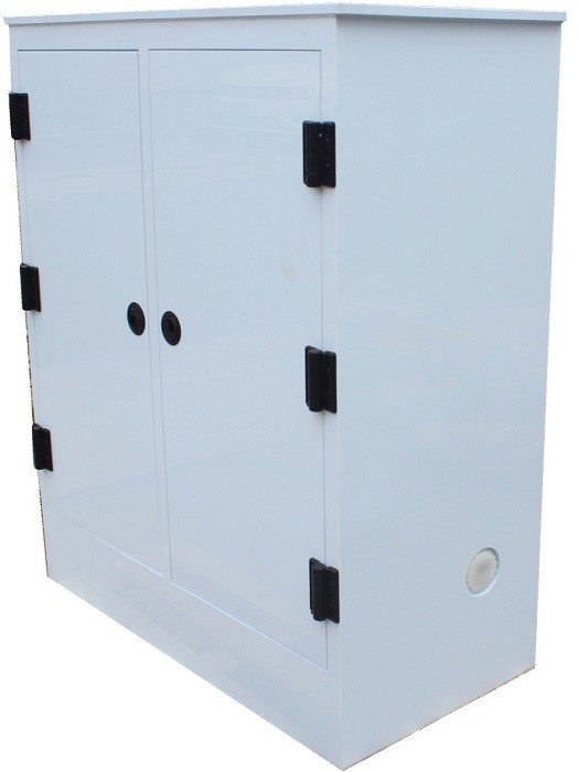 Lab Solvent Plastic Double Door Small Corrosive Cabinet White ...