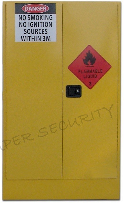 Flammable Storage Cabinet With Dual Vents For Dangerous Goods , 250L