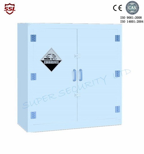 Lab Solvent Plastic Double Door Chemical Storage Cabinet Corrosive , 30 ...