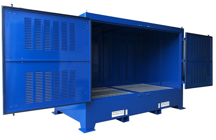 Outdoor IBC Chemical Storage Cabinet For Flammable Corrosive Toxic